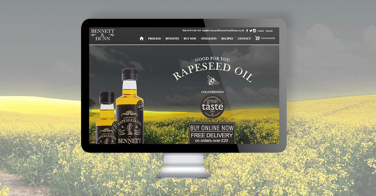Bennett & Dunn Cold Pressed Rapeseed Oil - Ecommerce Website